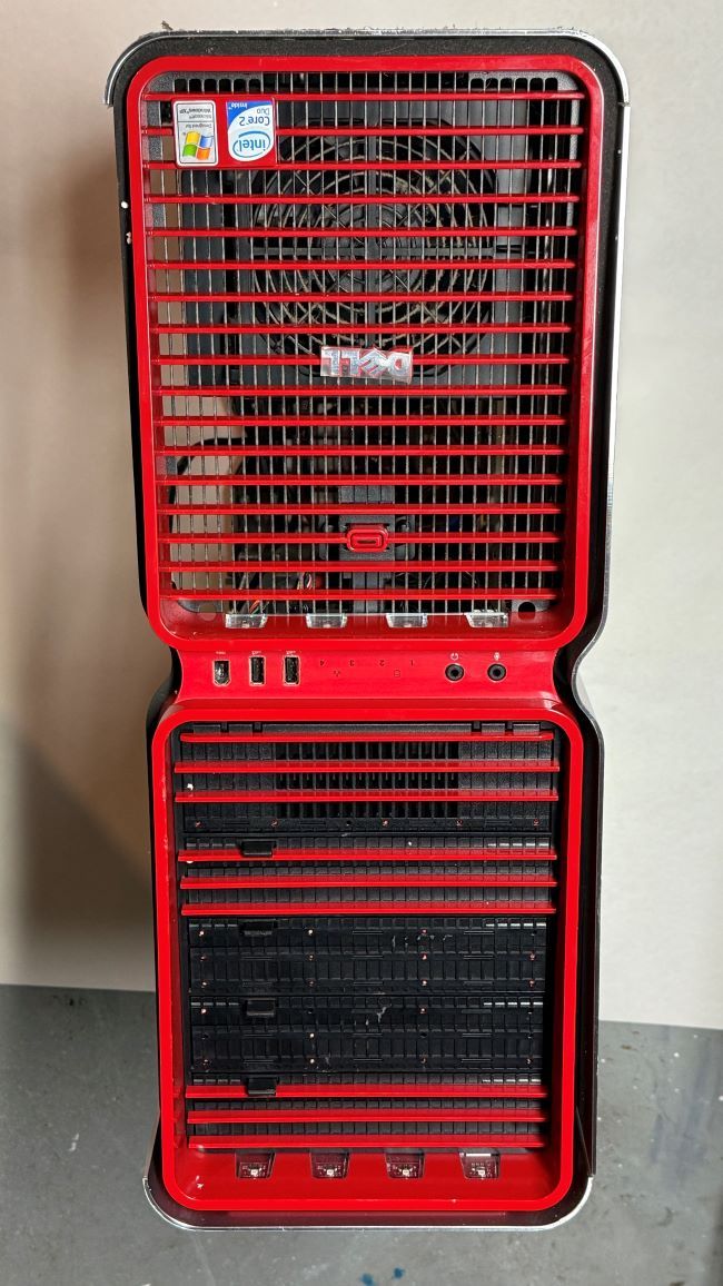 2006 Vintage RED DELL XPS 710 BTX Empty Computer Case (USED, NO RETURN ...