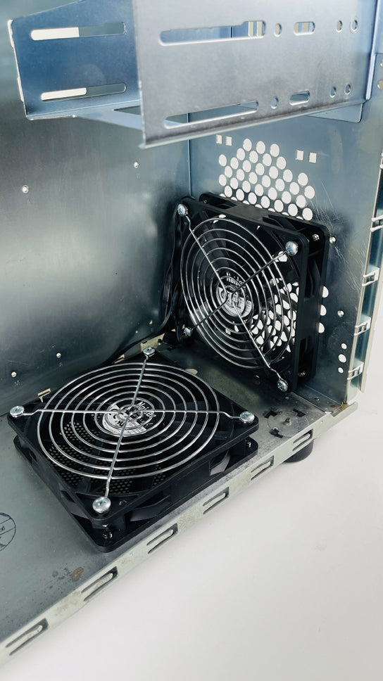 Vintage ATX Beige Mid Tower Computer Case With 2x 120mm Cooling Fan Mo ...