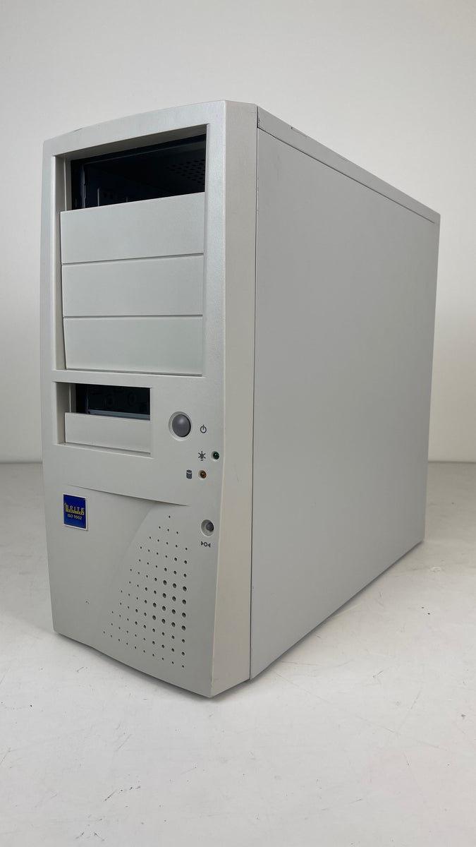 Vintage Beige ATX Mid Tower Case With Mnpctech Cooling Fan Mods (USED,