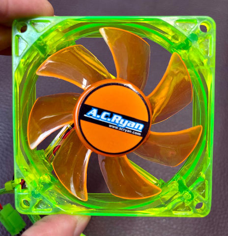 80mm AC Ryan Blackfire-4 LED PC Cooling Fan / Retro Vintage Gaming PC ...