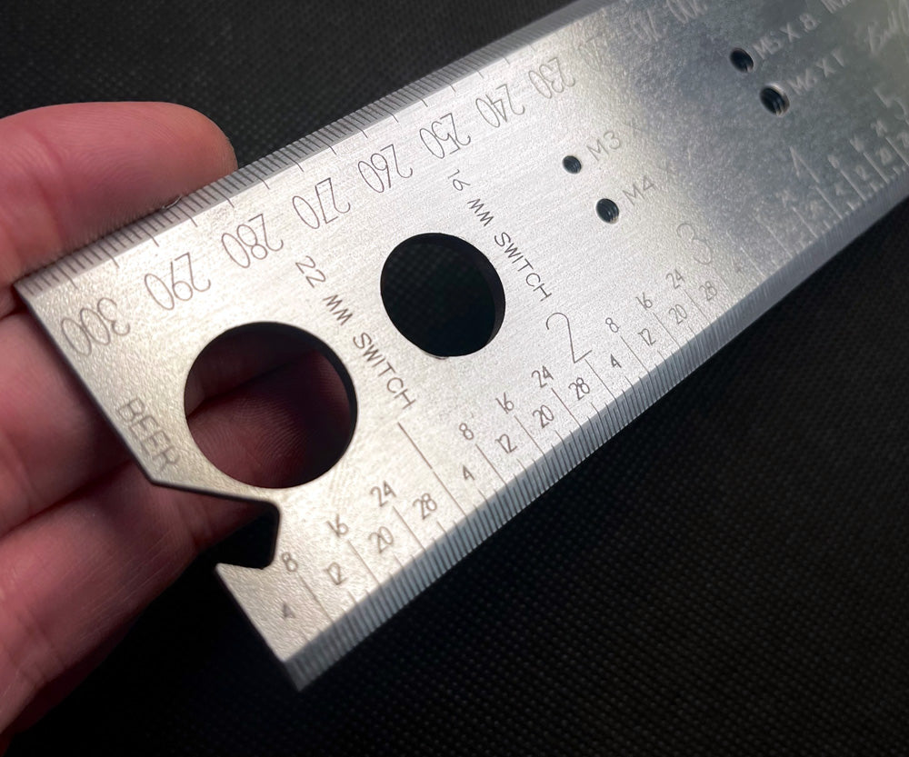 Mnpctech Limited Edition Stainless Steel PC Mod Gauge, Ruler & Referen
