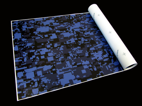 3M Blue Digi-Camo / Digital Snow Camouflage Vinyl Film Wrap Sheets ...
