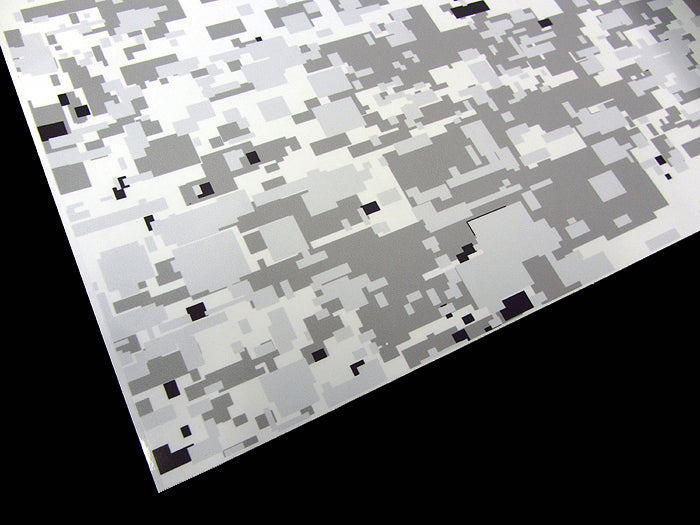 3M White Winter Digi-Camo / Digital Snow Camouflage Vinyl Film Wrap Sh ...