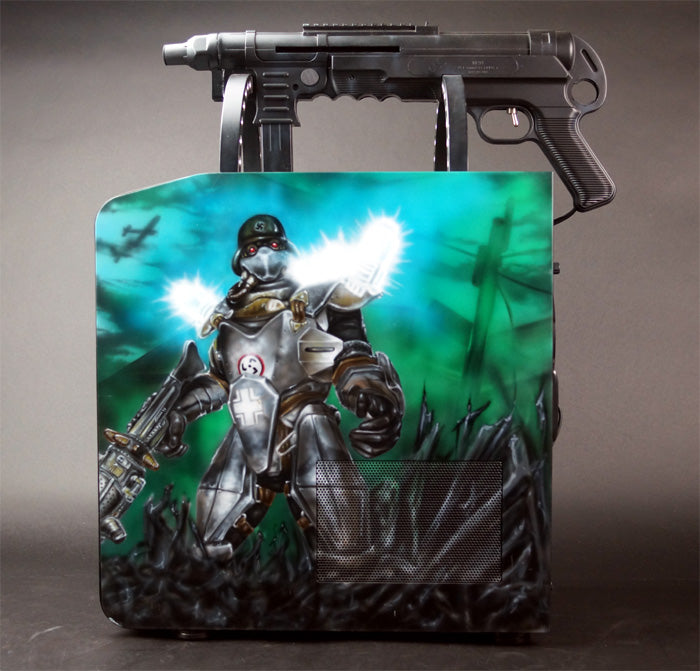 AMD Custom Prebuilt Gaming PC Build & Wolfenstein Case Mod – Mnpctech